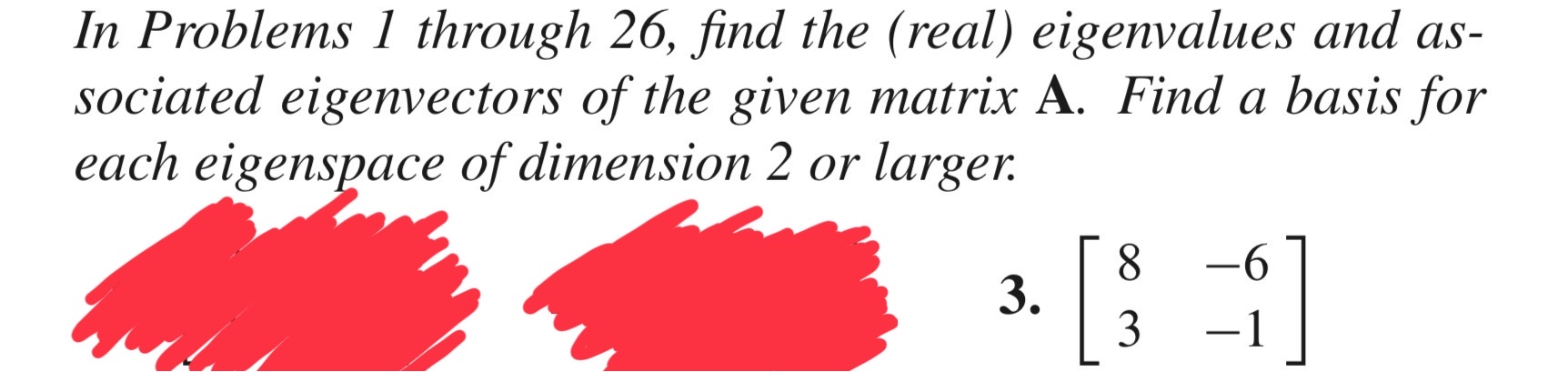Solved In Problems 1 ﻿through 26, ﻿find the (real) | Chegg.com
