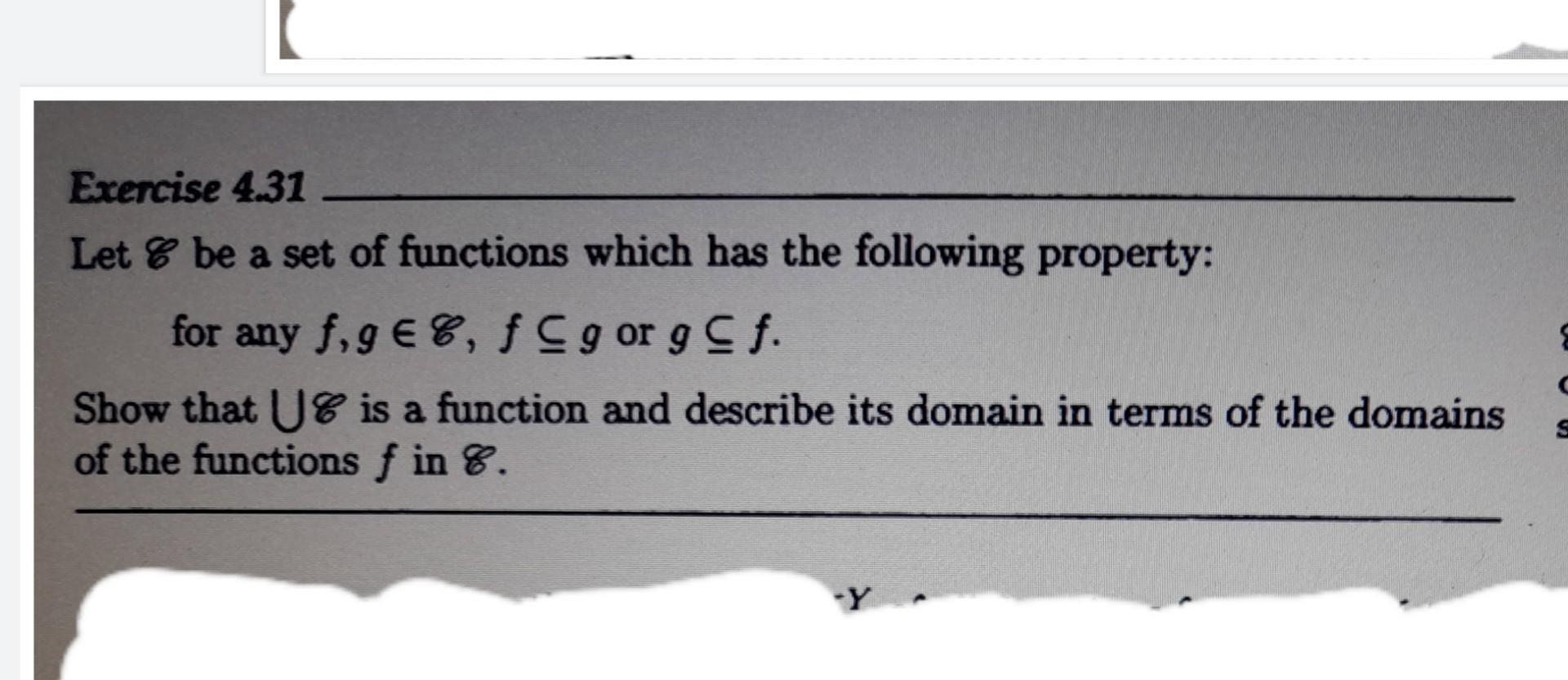 Solved Let E be a set of functions which has the following | Chegg.com