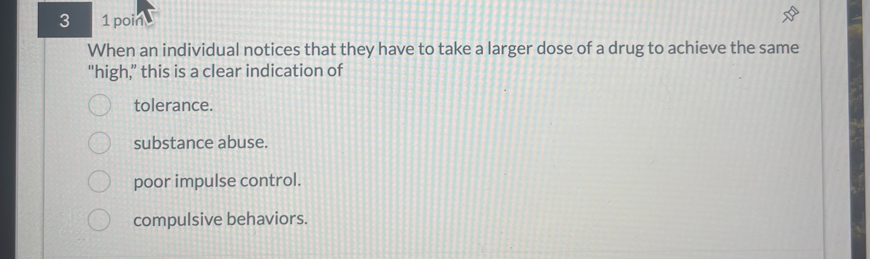 Solved When an individual notices that they have to take a | Chegg.com