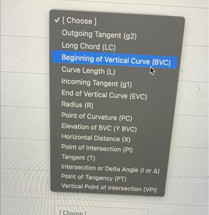 Solved Identify each of the numbered horizontal curve | Chegg.com