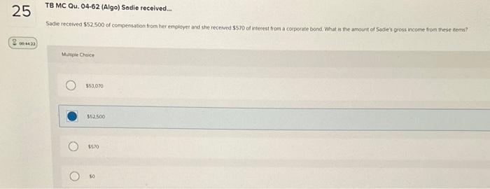 Solved Sadie recetved 552,500 of compensation from her | Chegg.com