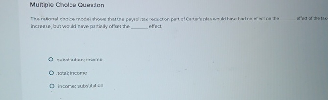 Solved Multiple Cholce QuestionThe rational choice model | Chegg.com