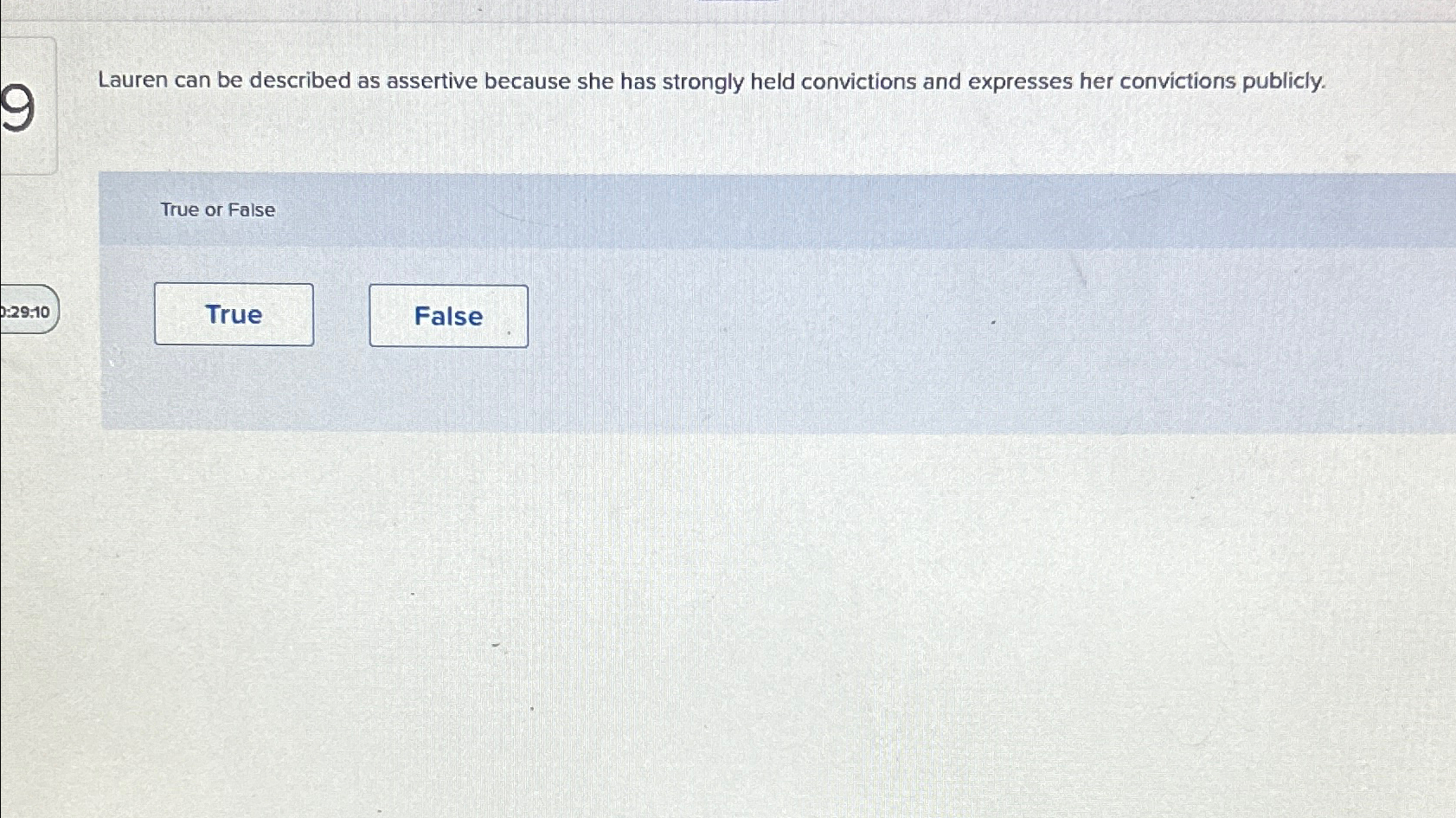 Solved Lauren can be described as assertive because she has | Chegg.com