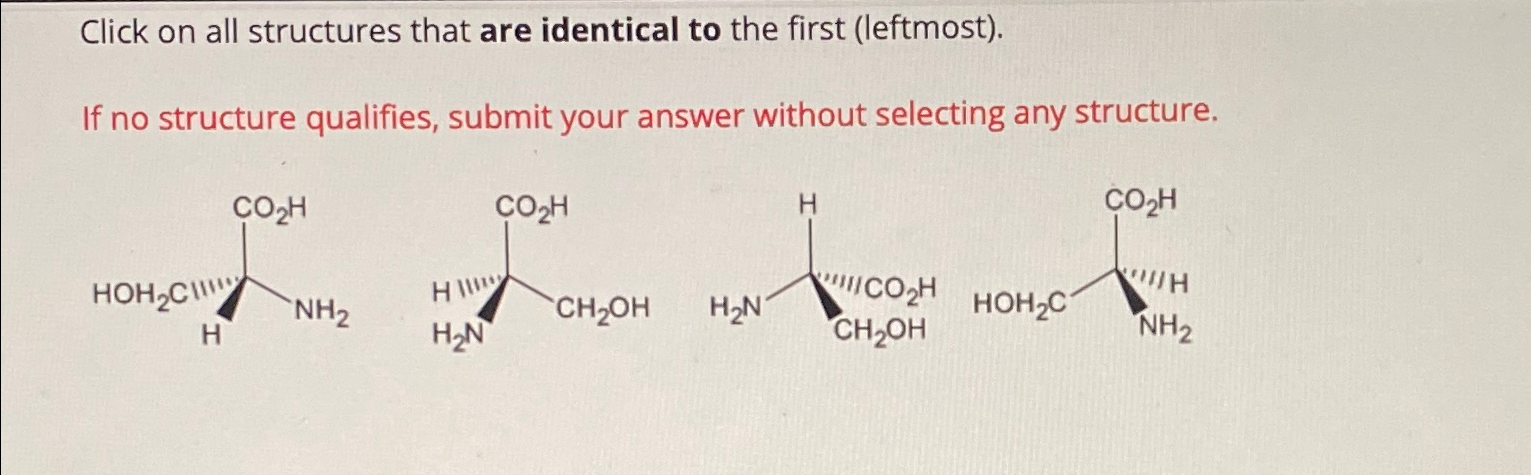 Solved Click on all structures that are identical to the | Chegg.com