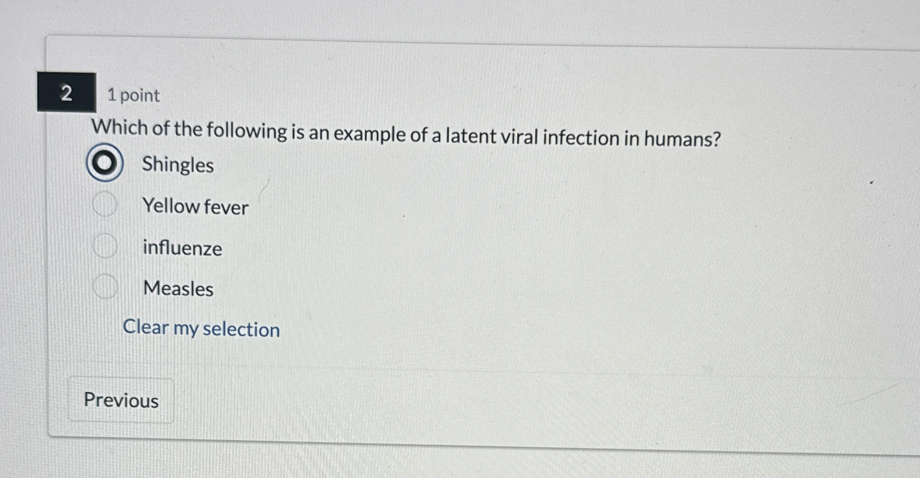 Solved 21 ﻿pointWhich of the following is an example of a | Chegg.com