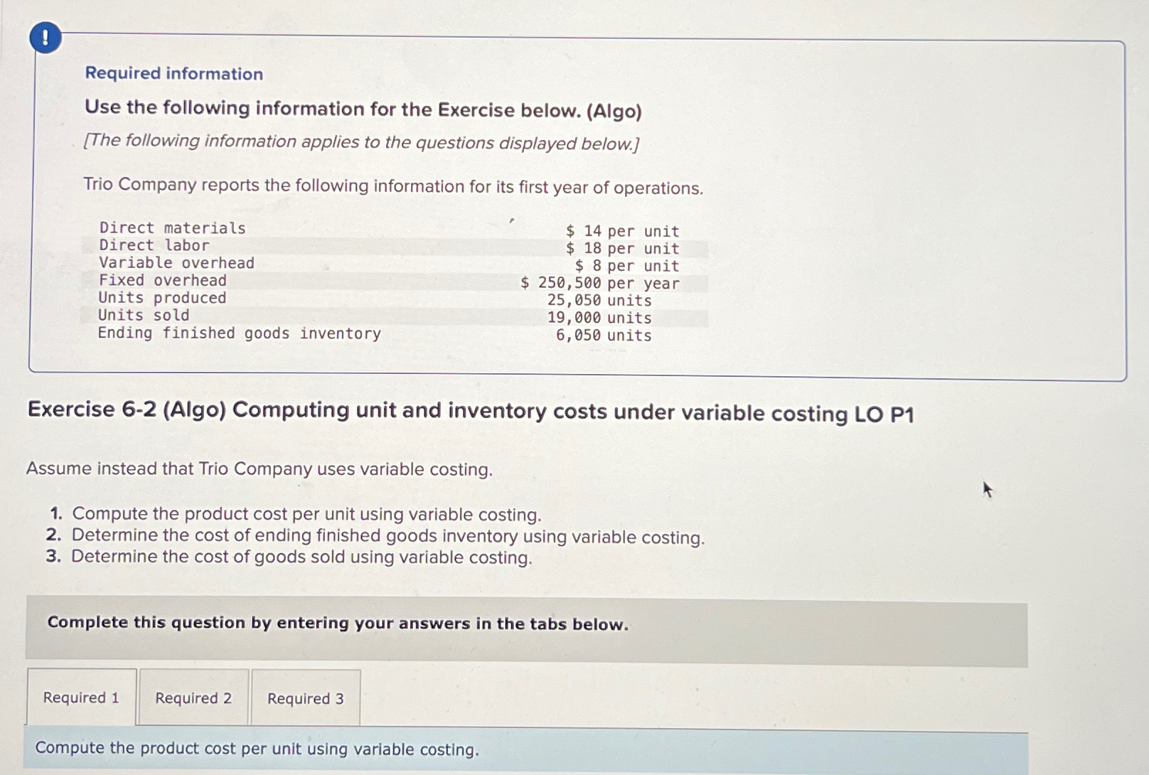 Solved !Required informationUse the following information | Chegg.com