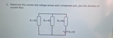 Solved Determine the current and voltage across each | Chegg.com