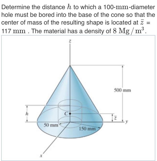 Solved Determine the distance h to which a 100-mm-diameter | Chegg.com
