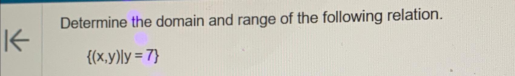Solved Determine the domain and range of the following | Chegg.com