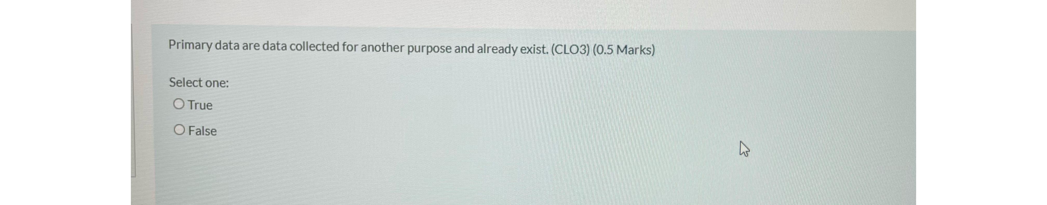 Solved Primary data are data collected for another purpose | Chegg.com