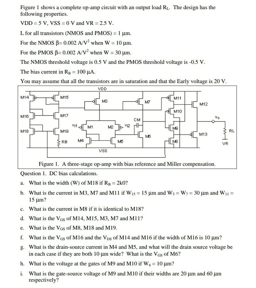 Solved Figure 1 shows a complete op-amp circuit with an | Chegg.com