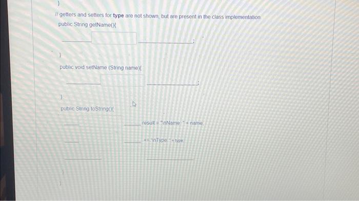 Solved Class Animal has two String instance variables. name | Chegg.com