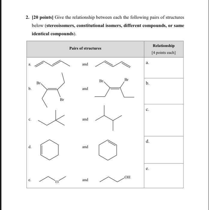 Solved 2. [20 points) Give the relationship between each the | Chegg.com Solved 2. [20 points) Give the relationship between each the | Chegg.com