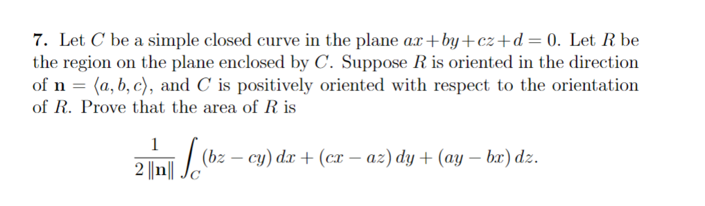 Solved Let C ﻿be a simple closed curve in the plane | Chegg.com