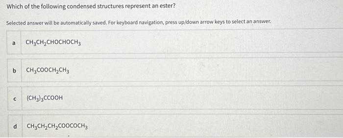Solved Which of the following condensed structures represent | Chegg.com