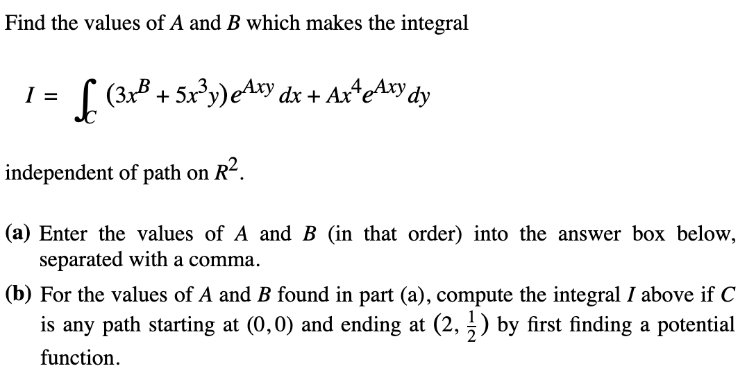 Solved Find the values of ﻿A and B ﻿which makes the | Chegg.com