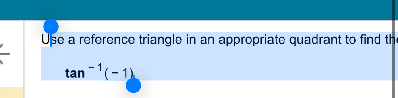 Solved Use a reference triangle in an appropriate quadrant | Chegg.com