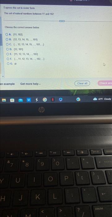 Solved Express the sot in rotar form. The set of naturit | Chegg.com