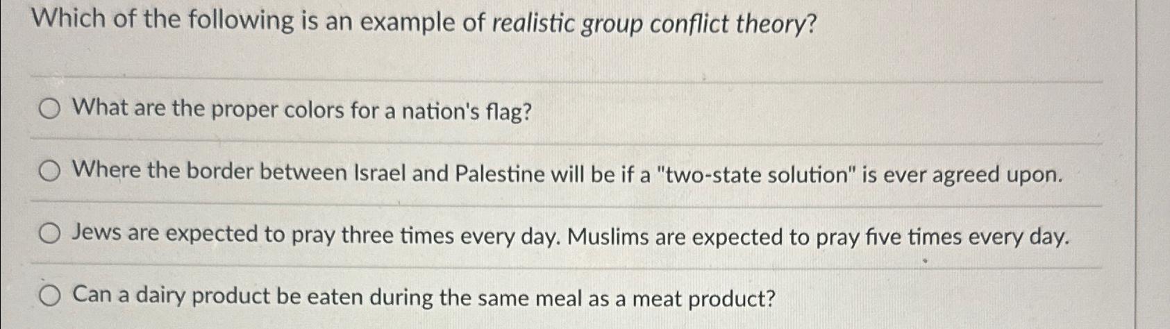 Solved Which of the following is an example of realistic | Chegg.com