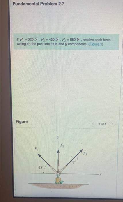 Solved F-320 NF430 N F 580 Nesove each torce acting on the | Chegg.com