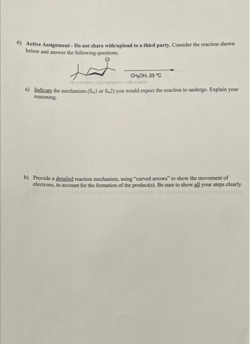 Solved 5) Active Assignment - Do not share with/upload to a | Chegg.com