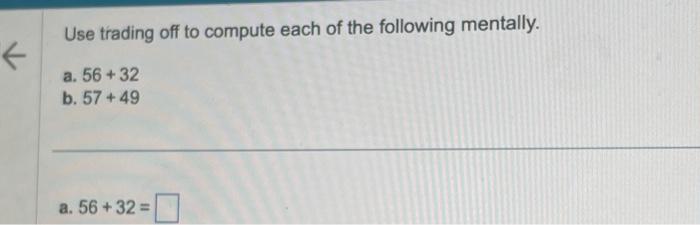 Solved ← Use trading off to compute each of the following | Chegg.com