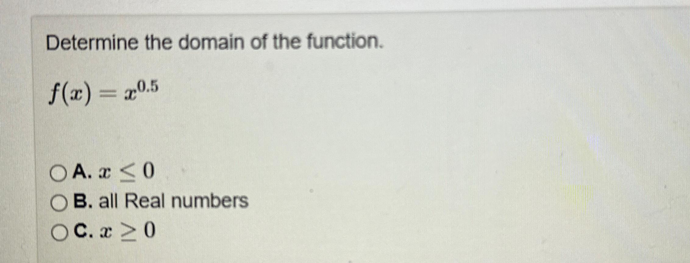 Solved Determine the domain of the | Chegg.com
