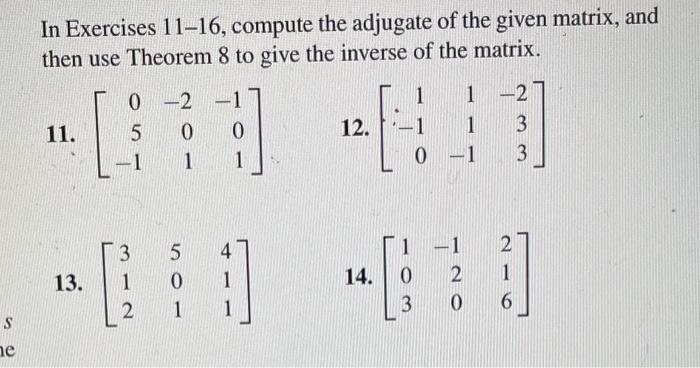 Solved THEOREM 8 An Inverse formula Let A be an invertible | Chegg.com