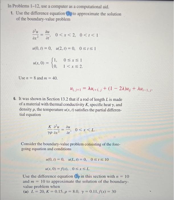 Solved In Problems 1-12, use a computer as a computational | Chegg.com