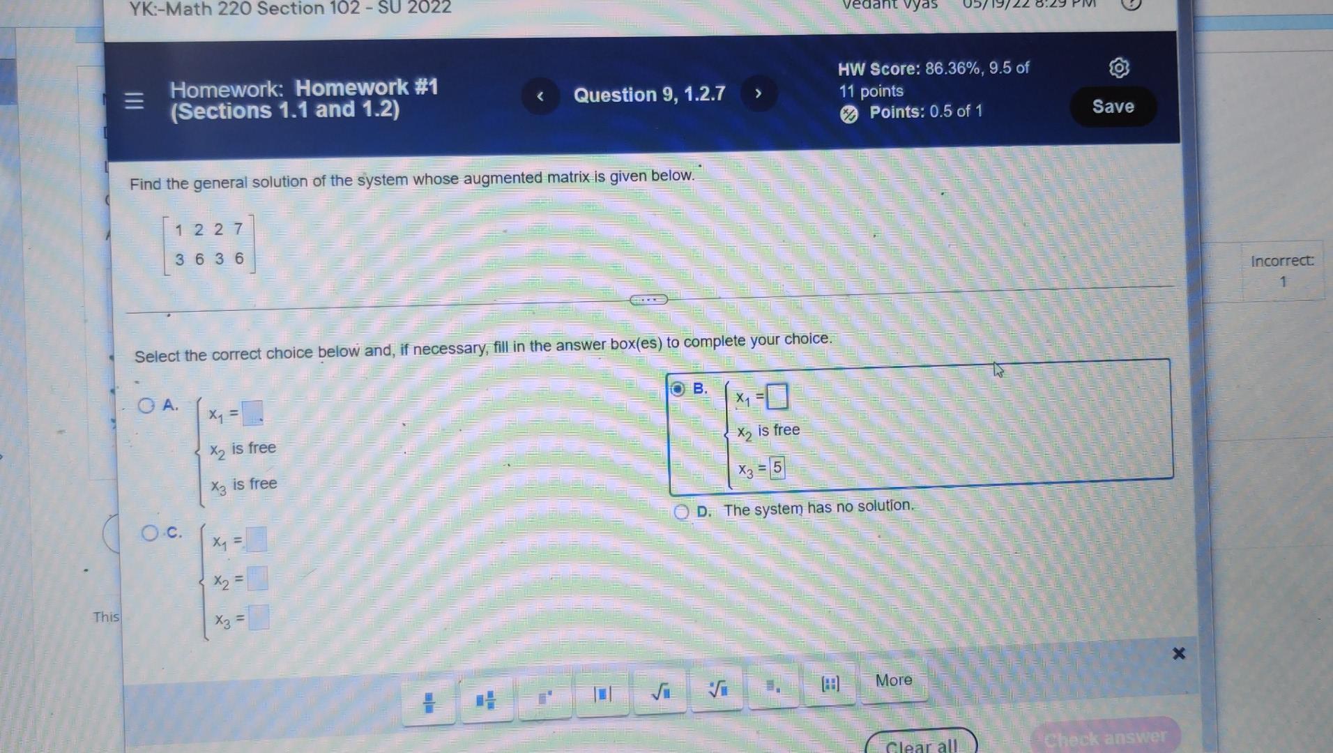 Solved This Yk Math 220 Section 102 Su 2022 Homework