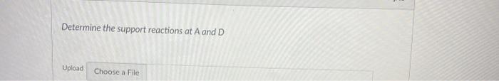 Solved Determine the support reactions at A and D Upload | Chegg.com