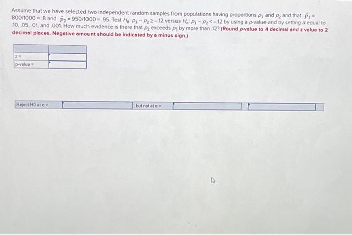 Solved Assume that we have selected two independent random | Chegg.com