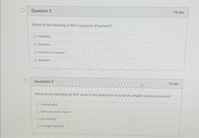 Which of the following is NOT a property of systems? | Chegg.com