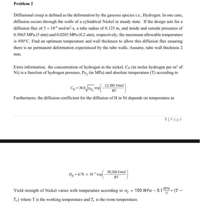 Solved Diffusional creep is defined as the deformation by | Chegg.com