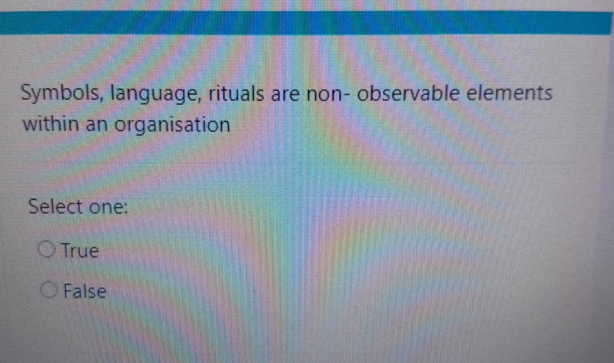 Solved Symbols, language, rituals are non-observable | Chegg.com