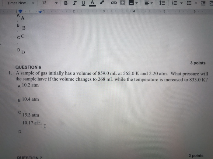 Solved QUESTION 4 1. How many milliliters of ozone gas at at | Chegg.com