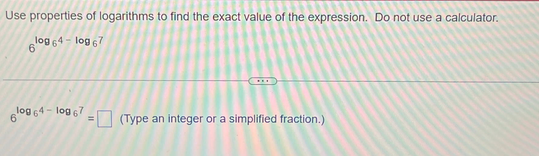 Solved Use properties of logarithms to find the exact value | Chegg.com