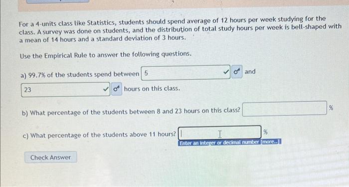 Solved For a 4-units class like Statistics, students should | Chegg.com
