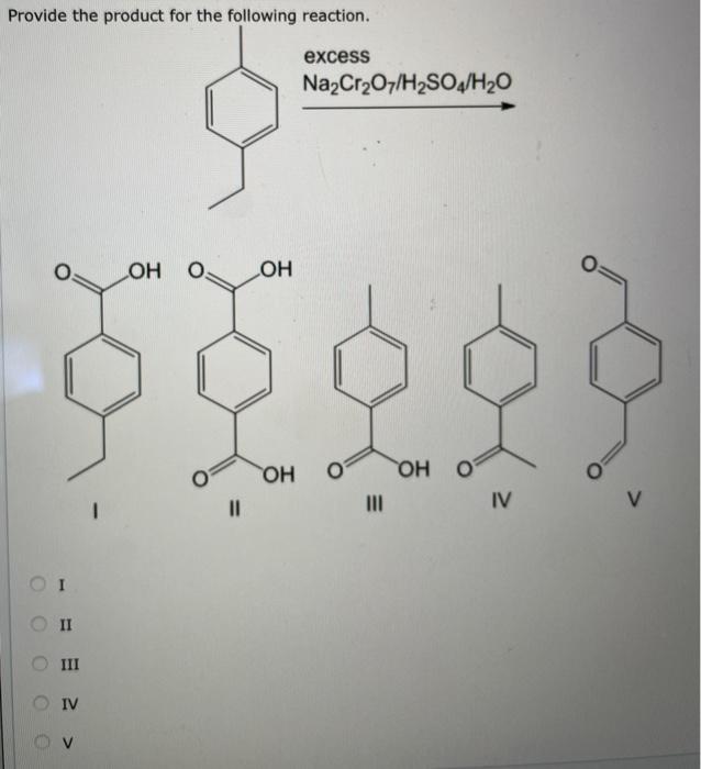 Solved Provide the product for the following reaction. | Chegg.com