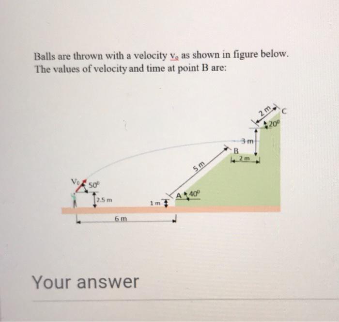 Solved Balls are thrown with a velocity v, as shown in | Chegg.com