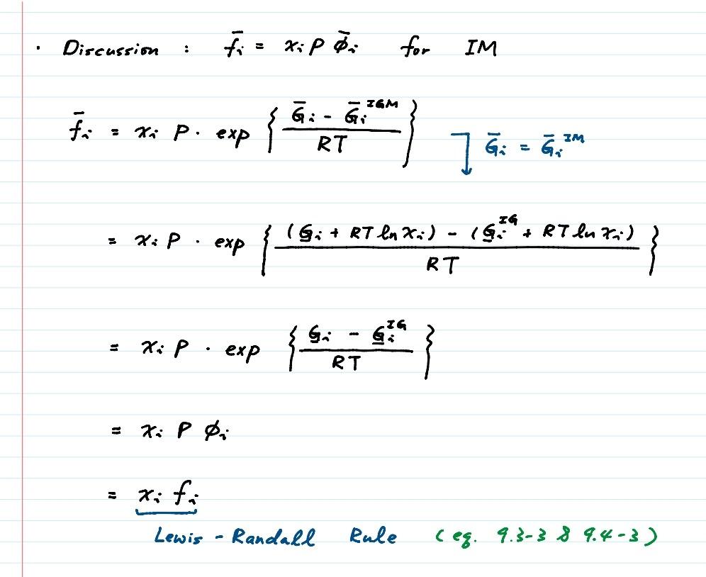Solved 17.Understand the derivation of Lewis-Randall rule | Chegg.com