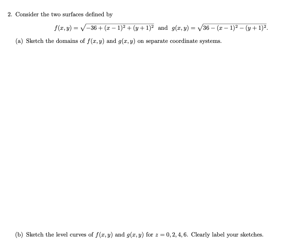 Solved Consider the two surfaces defined | Chegg.com