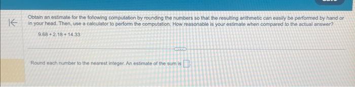 Solved Obtain an estimate for the following computation by | Chegg.com