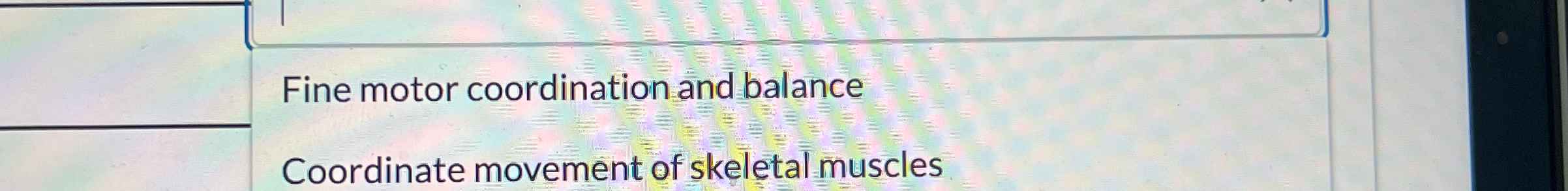 Solved Fine motor coordination and balanceCoordinate | Chegg.com