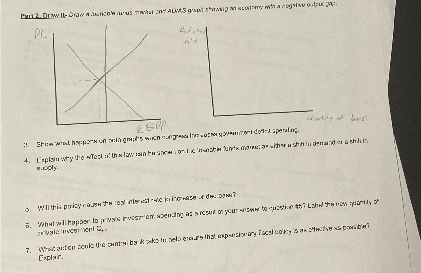 Solved Part 2: Draw It- ﻿Draw a loanable funds market and | Chegg.com