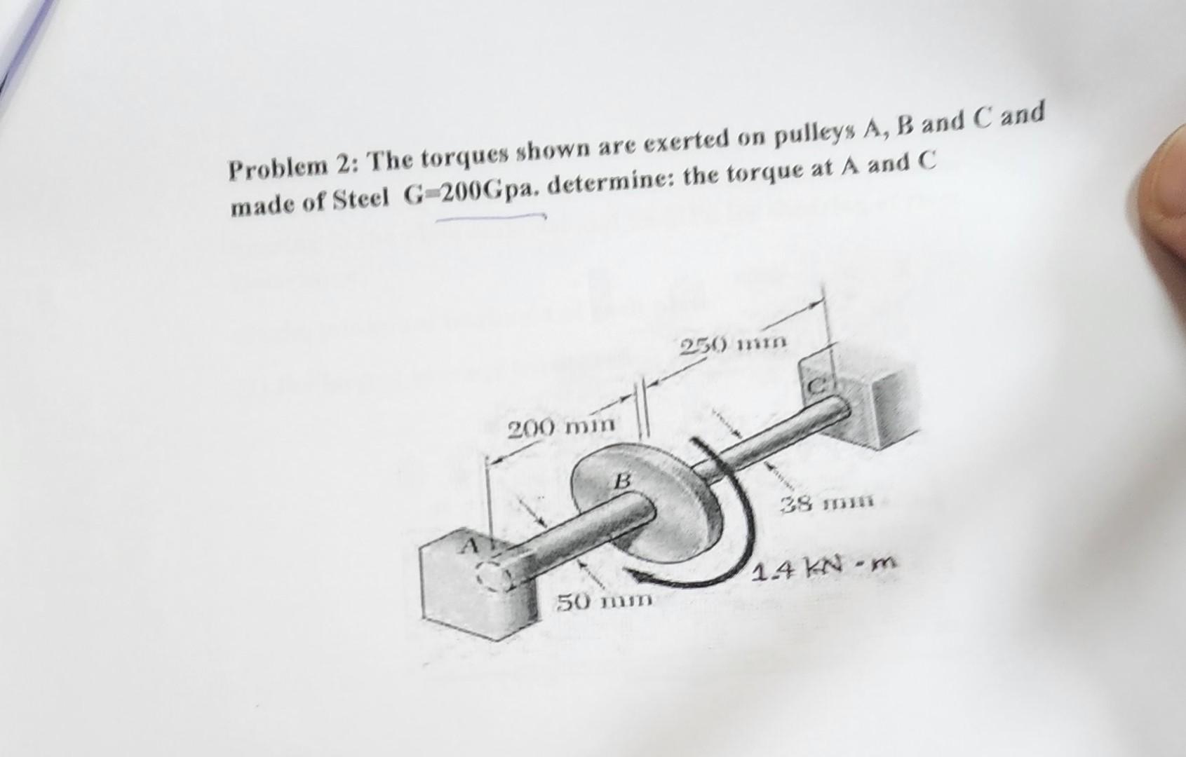 Solved Problem 2: The torques shown are exerted on pulleys | Chegg.com