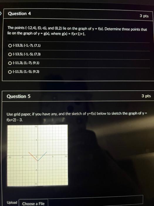 Solved The points (−12,4),(0,−6), and (8,2) lie on the graph | Chegg.com