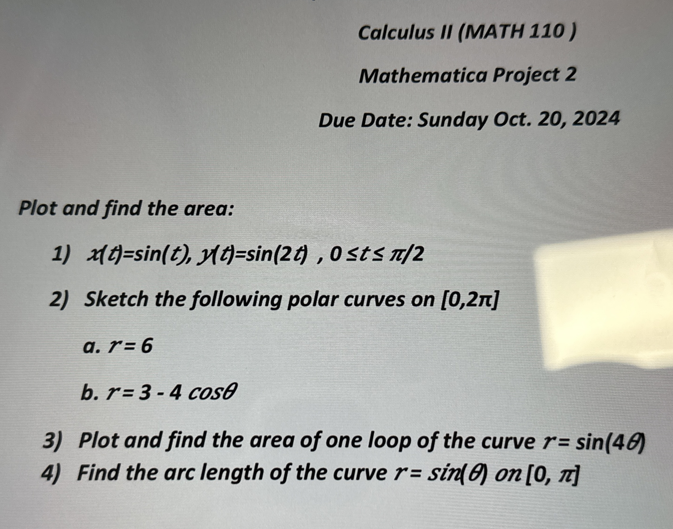 Solved Mathematica Project 1)Plot and find the | Chegg.com