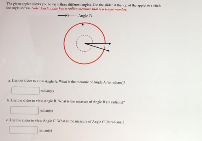 Solved The given applet allows you to view three different | Chegg.com