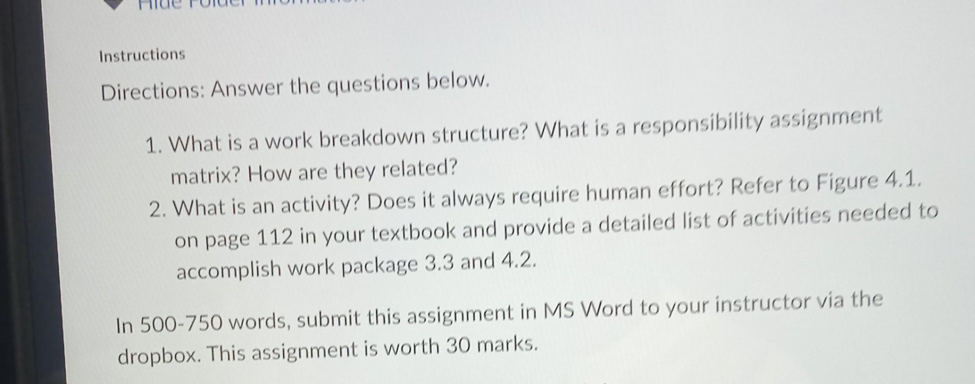 [Solved]: Instructions Directions: Answer the questions